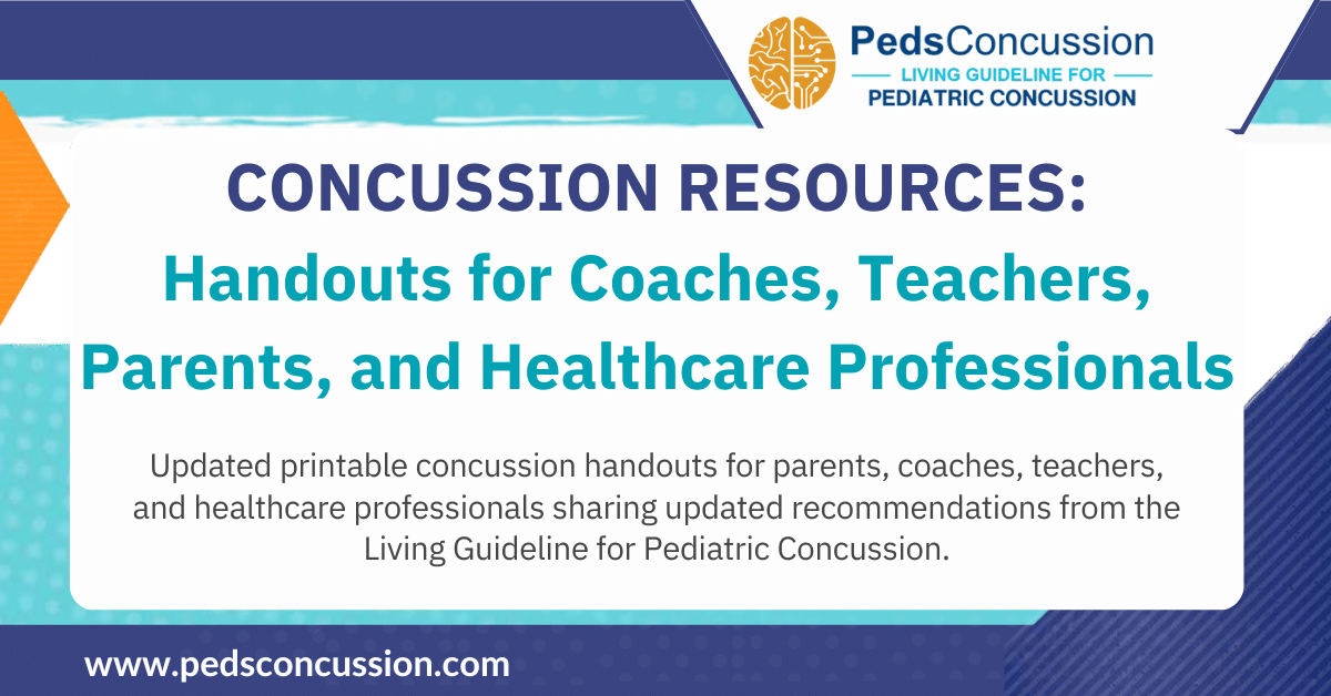 Concussion Resources: Handouts for teachers, coaches, parents