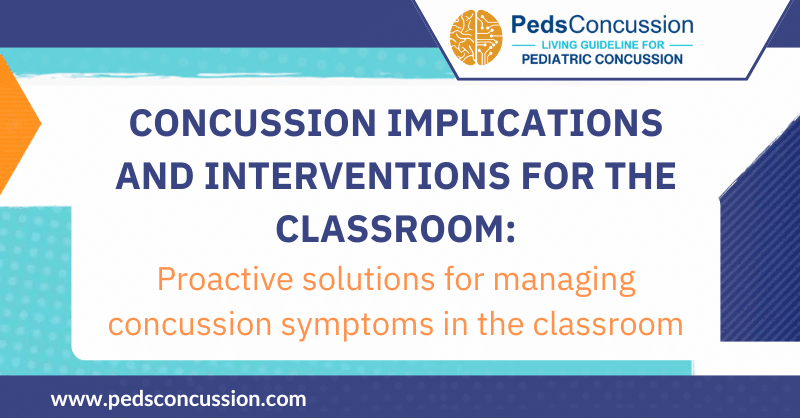 Concussion in a classroom management | pedsconcussion.com