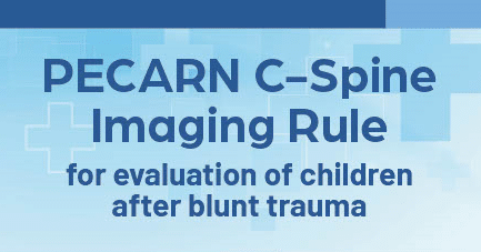 PECARN prediction rule for cervical spine imaging
